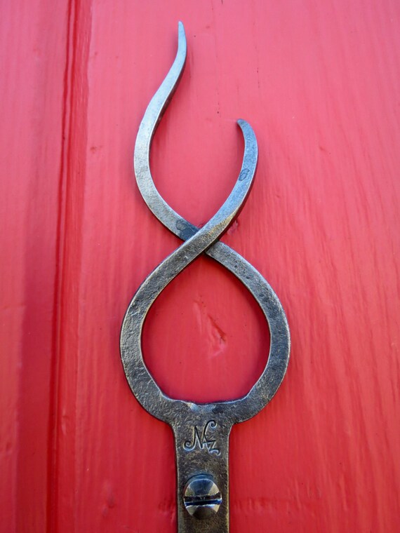 FIRE HOOK Hand Forged and signed by Blacksmith Naz