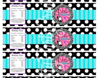 Girls Rock - ROCKSTAR party water labels - YOU Print
