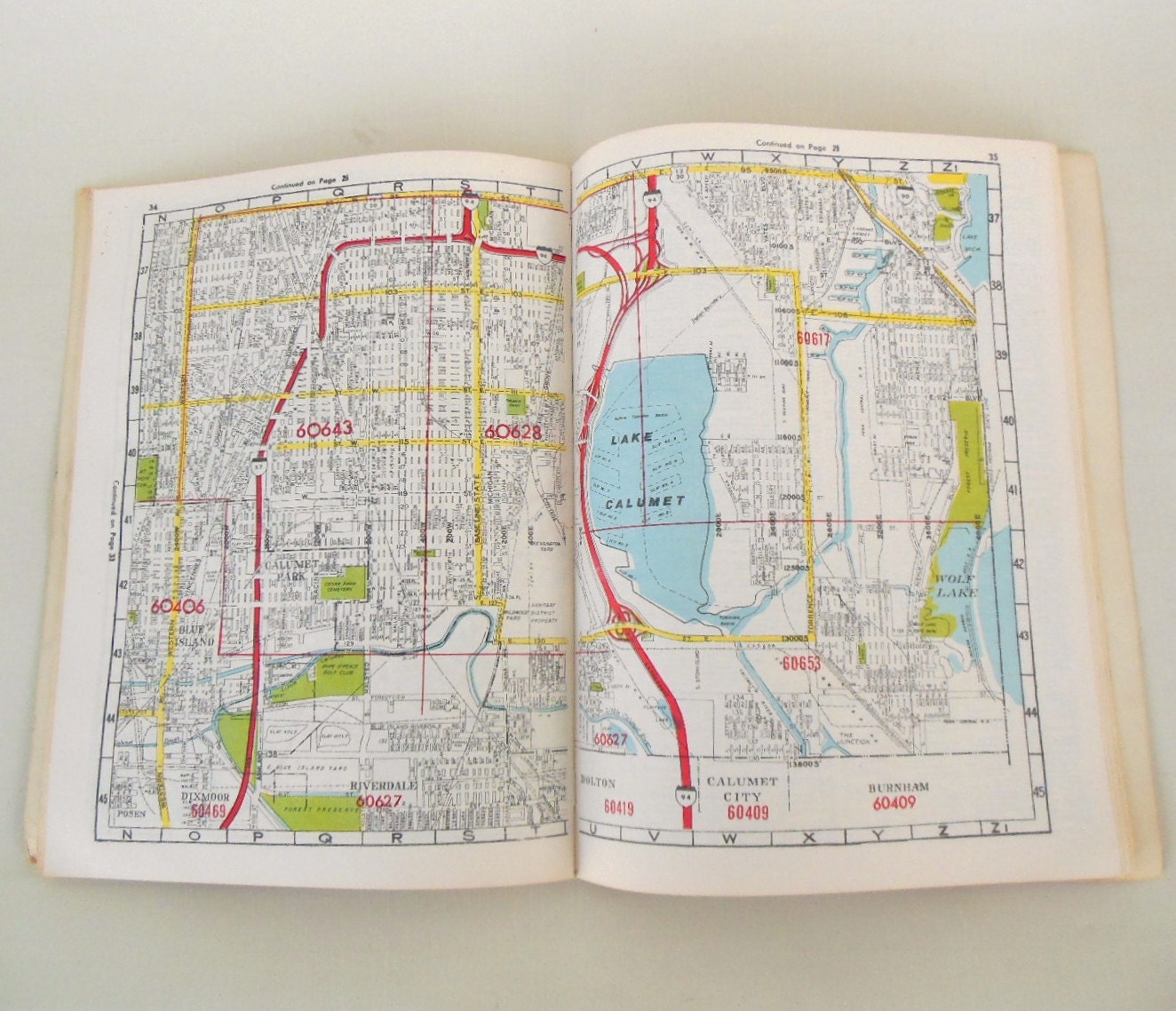Vintage Chicago Map Street Atlas Geographia 1970s
