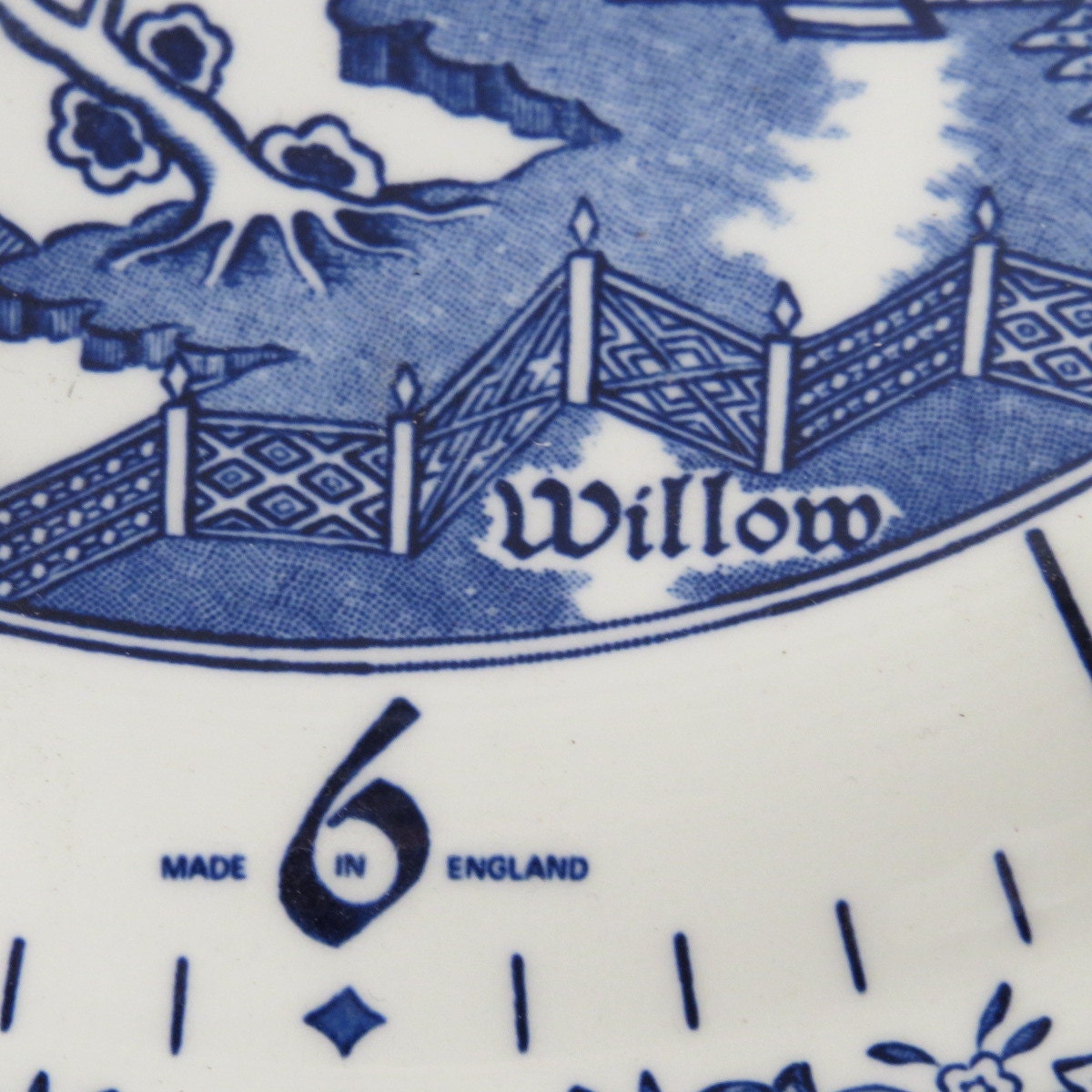 Vintage Blue Willow Quartz Plate Clock Churchill