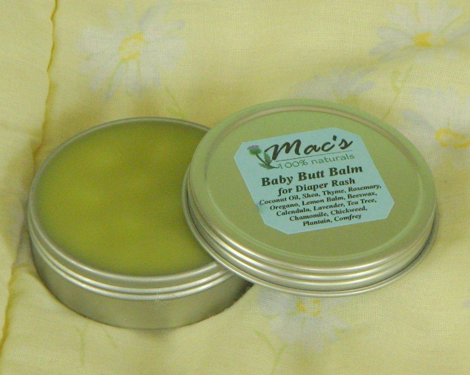 Mac's 100% Natural Baby Butt Balm for Diaper Rash by macsnaturals