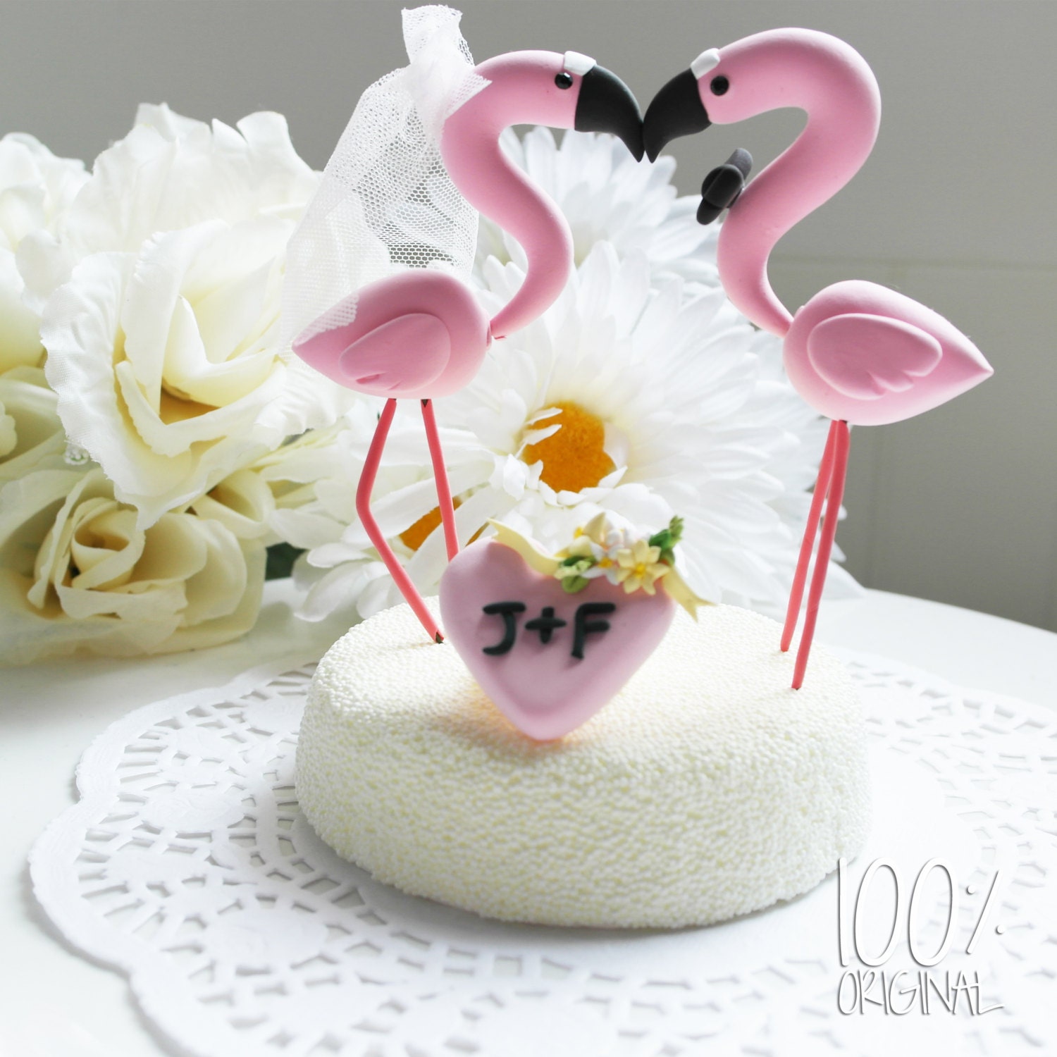 Custom wedding cake topper Elegant by TheRosemarryToppers on Etsy