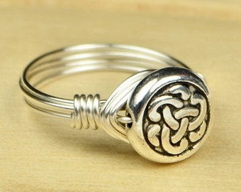 Unique celtic knot ring related items | Etsy
