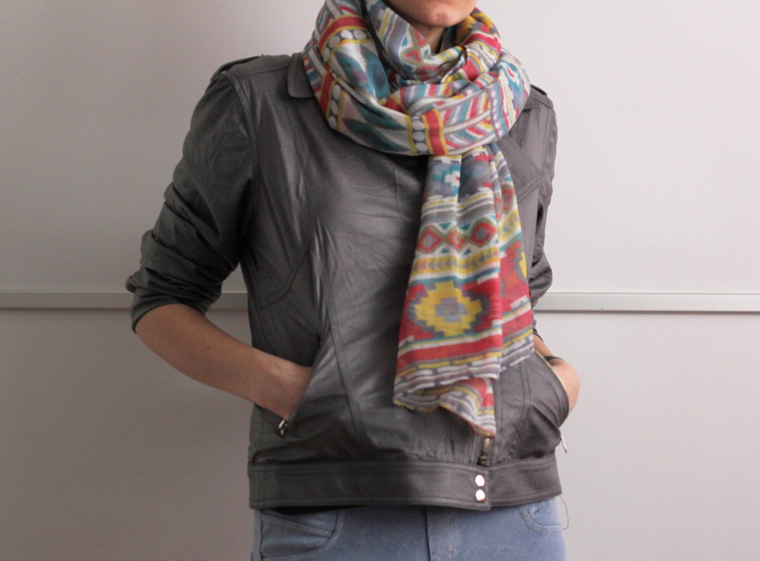 Ethnic Retro Multicolored Scarf – Haute Juice