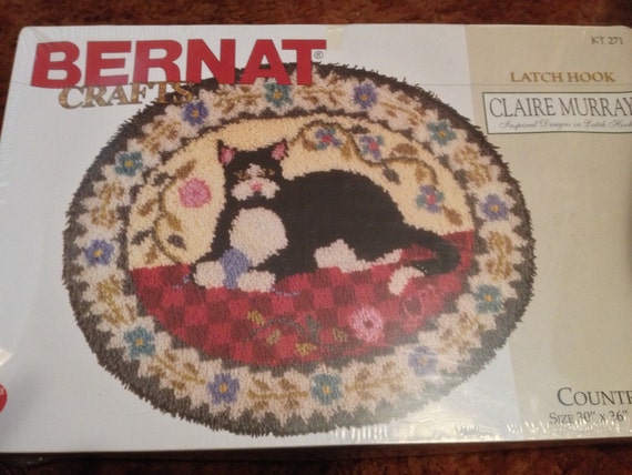 Claire Murray Complete Latch Hook Rug Kit-Country Cat 30