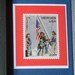 Framed Postage Stamp 9/11 Firefighters at Ground Zero