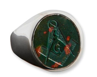 Popular items for blood stone ring on Etsy