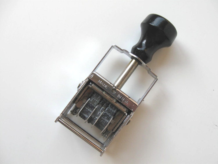 Vintage date stamp EAGLE ZEPHYR office by jewelryandthings2