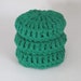 Emerald Green Dish Scrubbies Crocheted of Nylon Net