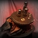 Tesla Top hat. Brown leather mini top hat with by TheTimeCabinet