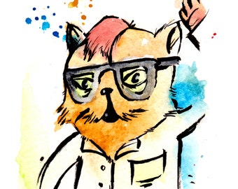 Popular items for science cat on Etsy