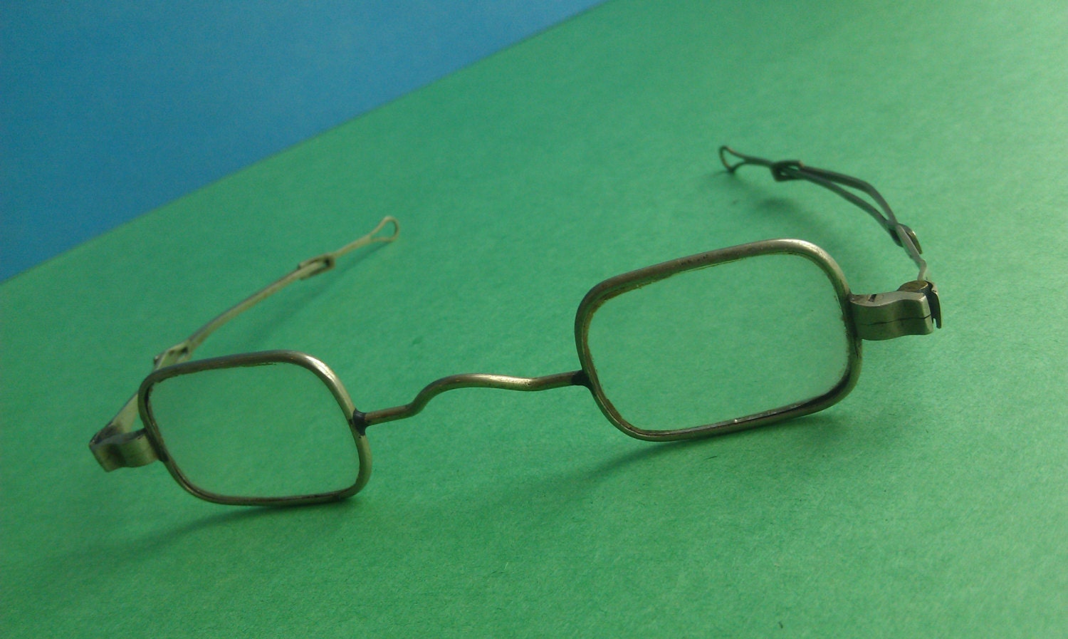Antique Straight Temple Square Eyeglasses 1800s