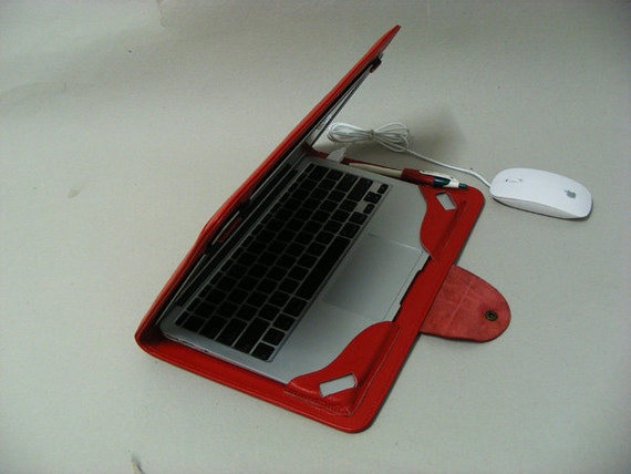 Macbook Air Carrying Leather Folio Cover Case with Paper