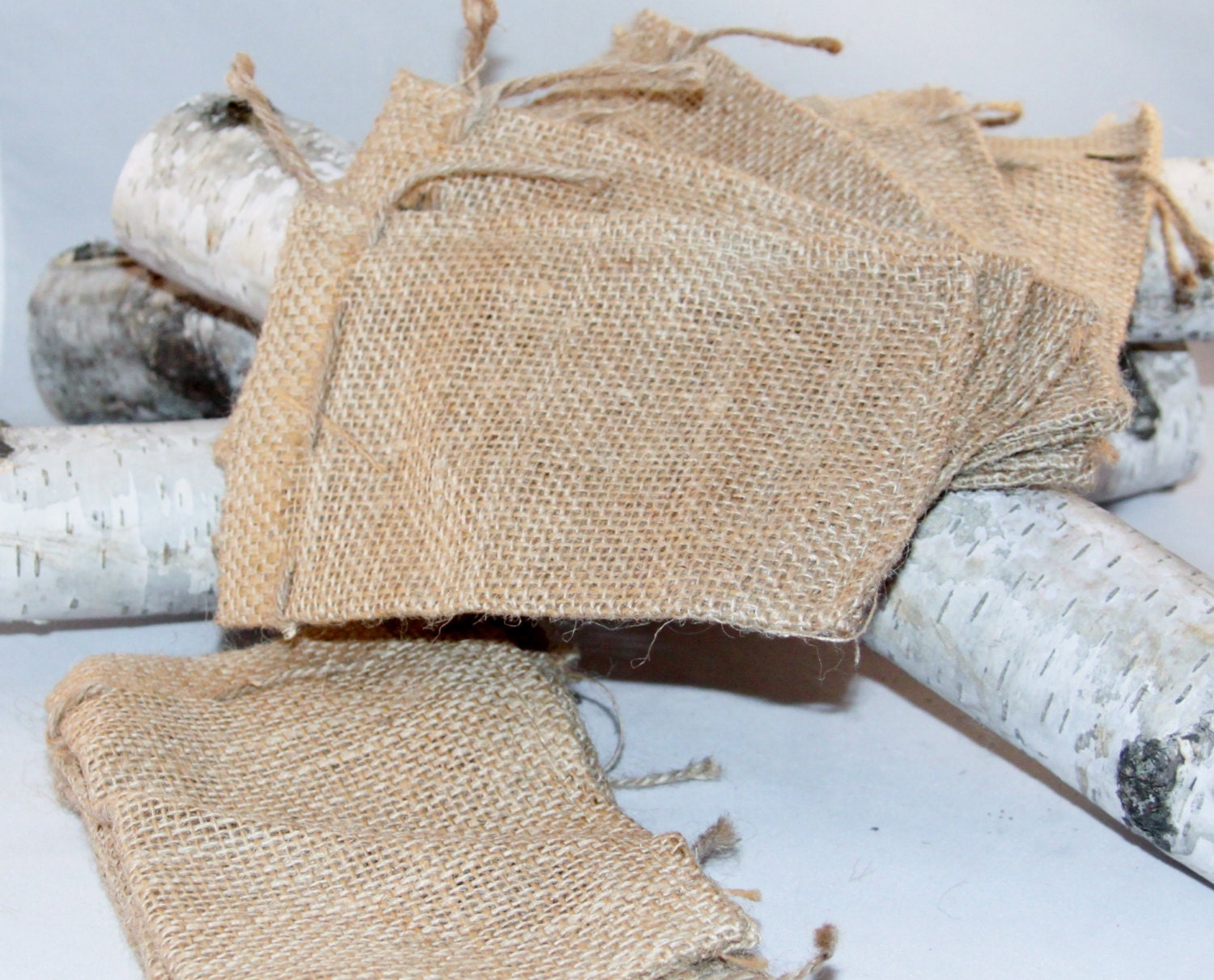 10 Burlap Bags 4x6 For Party Favors With Drawstring Jute