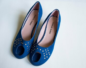 Royal blue shoes | Etsy