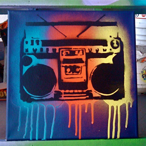 Boombox Stencil