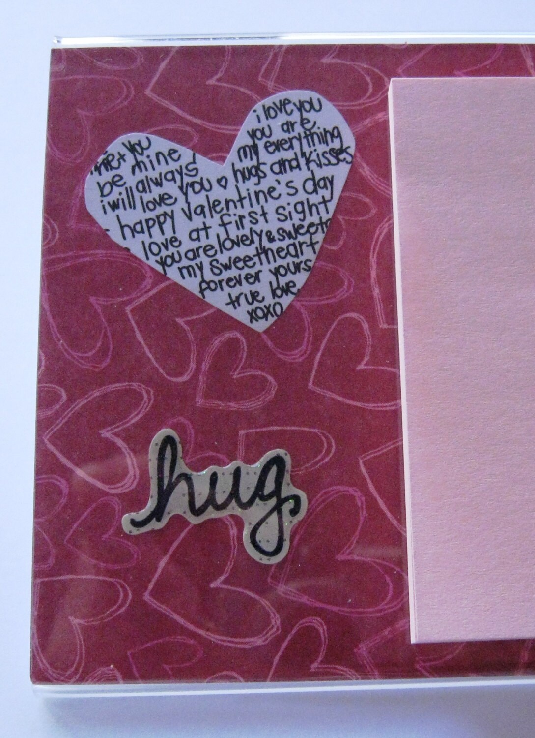 Post It Note Holder Handmade Frame Note Pad Paper Home Decor