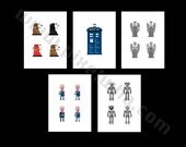 Doctor Who Themed Original Pixel Art by PixelWho on Etsy