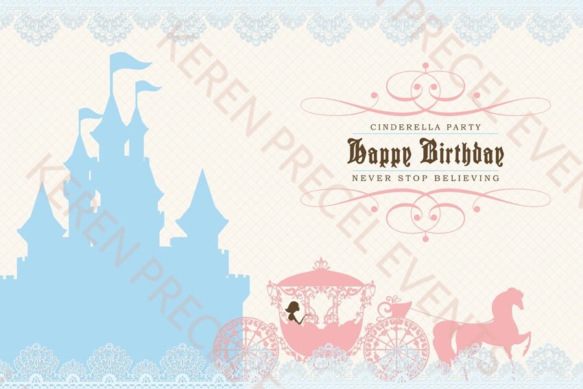 Cinderella Birthday Background