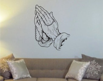 Praying hands decal | Etsy