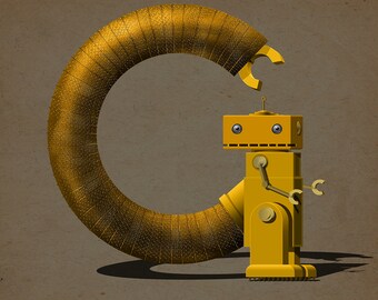 Complete Robot Alphabet Poster