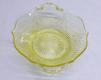 Antique Yellow Glass Bowls