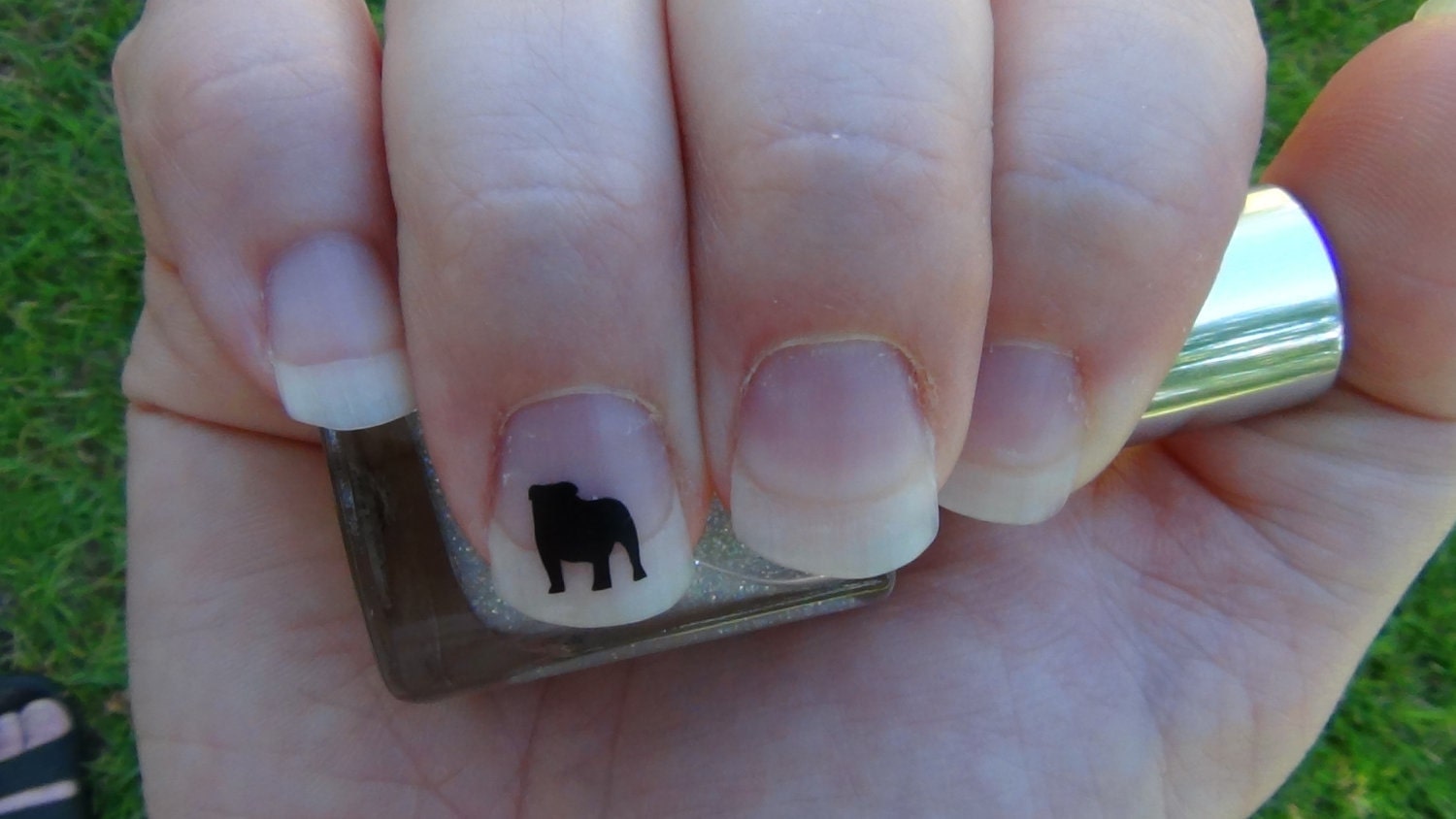 English Bulldog Nail Art Decals Set of 50 Vinyl by TrinityNails