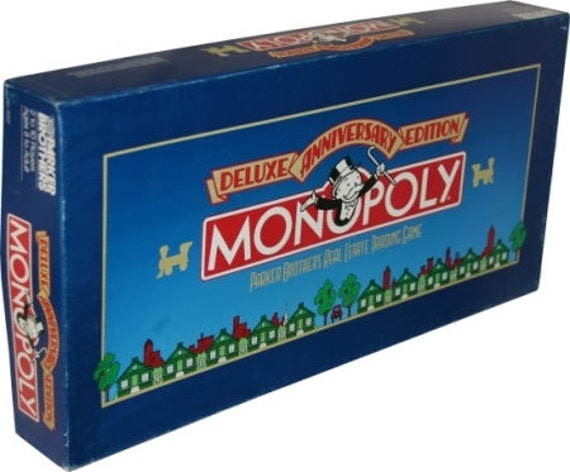 Vintage Collectible Monopoly Deluxe 50th Anniversary Edition