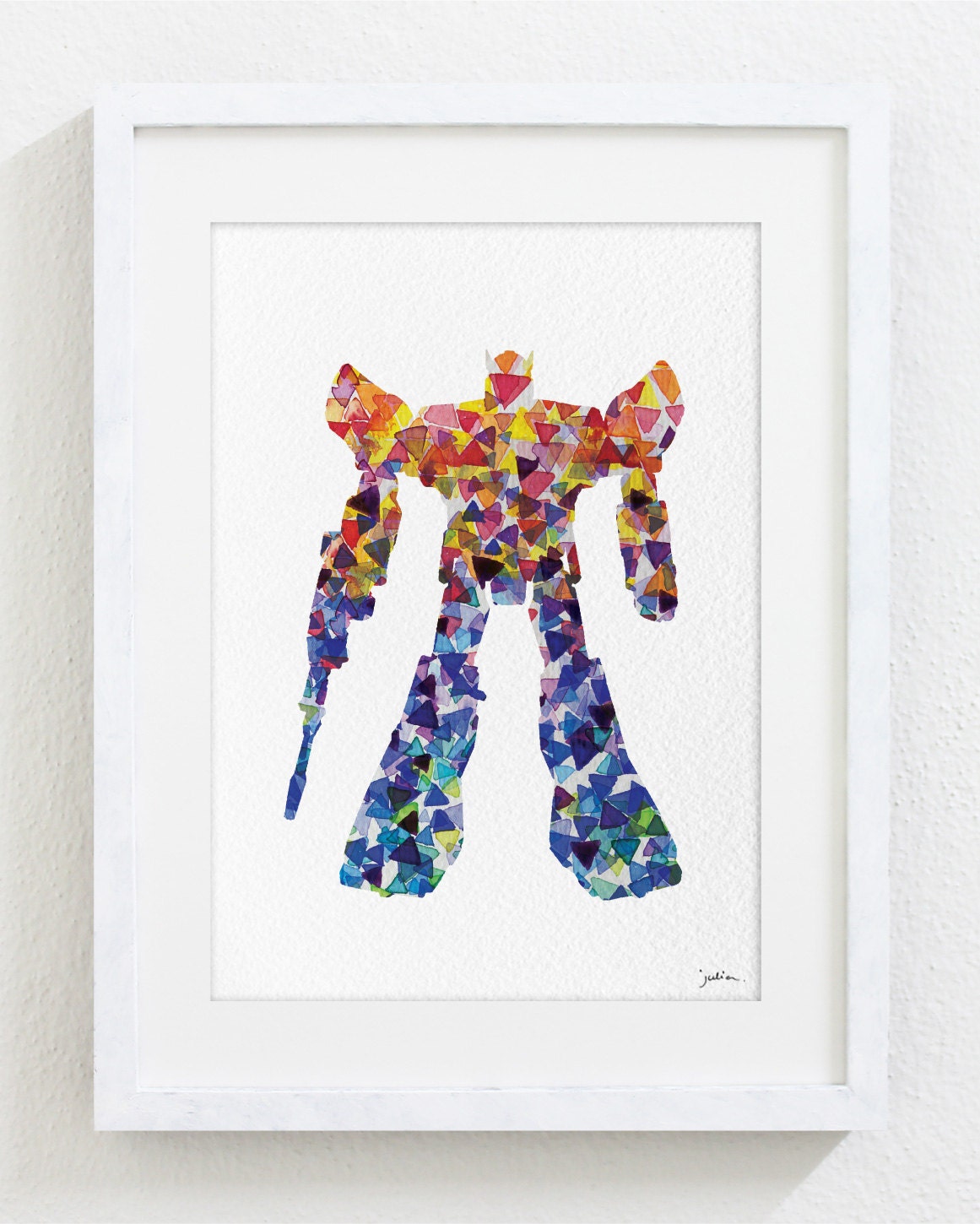 Transformer Robot Art Watercolor Painting 8x10 Poster