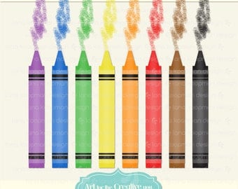 Popular items for crayon clipart on Etsy