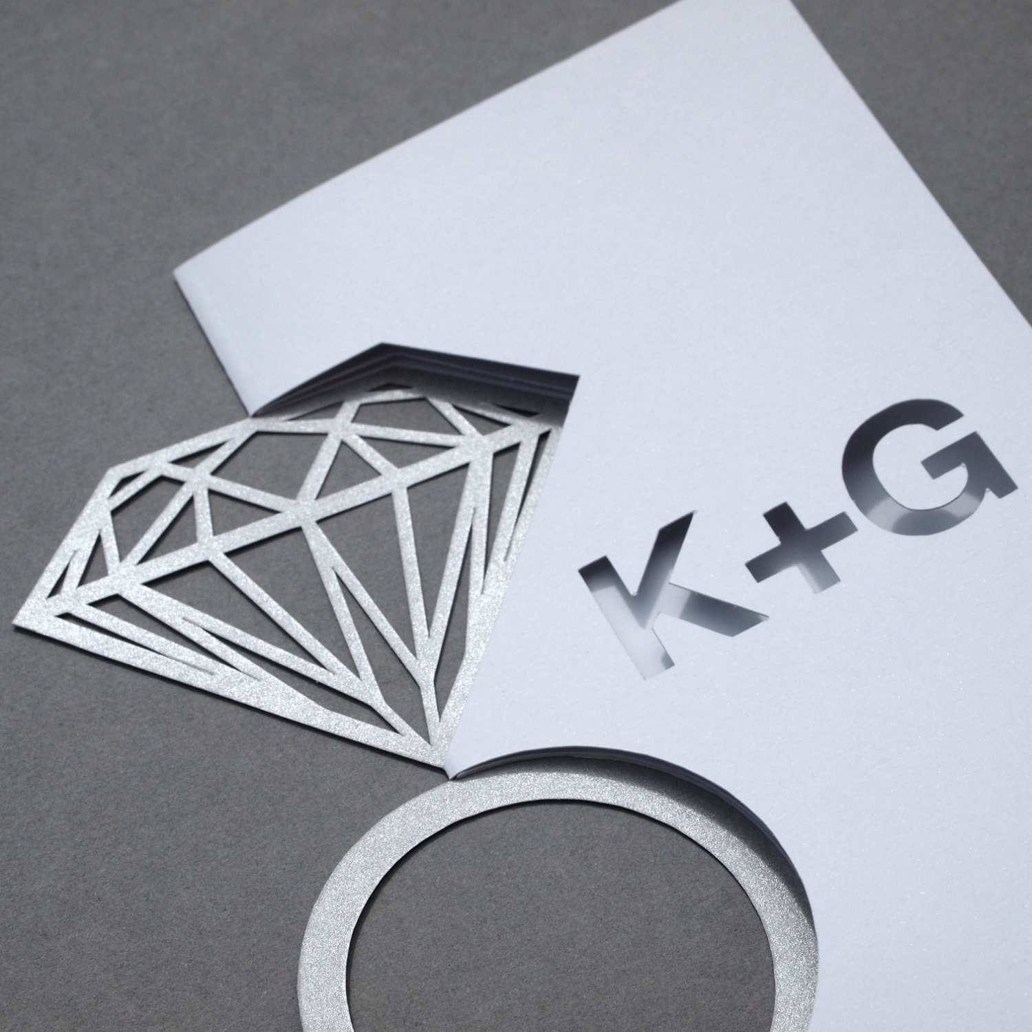 Personalised Papercut Diamond Ring Card – Etsy finds