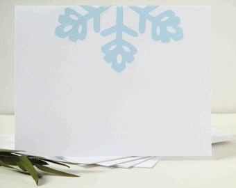 Snowflake note cards | Etsy