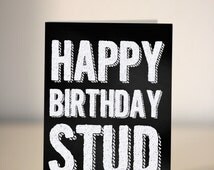 Popular items for happy birthday stud on Etsy