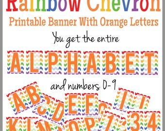 INSTANT DOWNLOAD grey chevron banner printables birthday