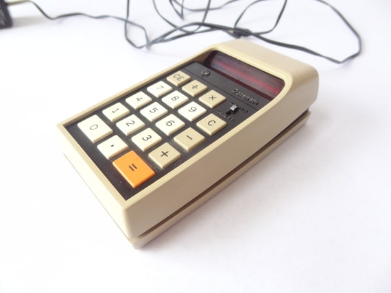 vintage calculator 1970s retro office supply electronics