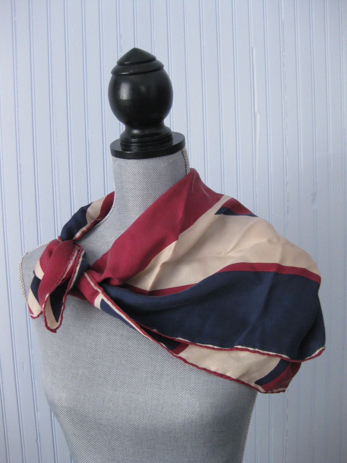 vintage color block silk scarf – Haute Juice