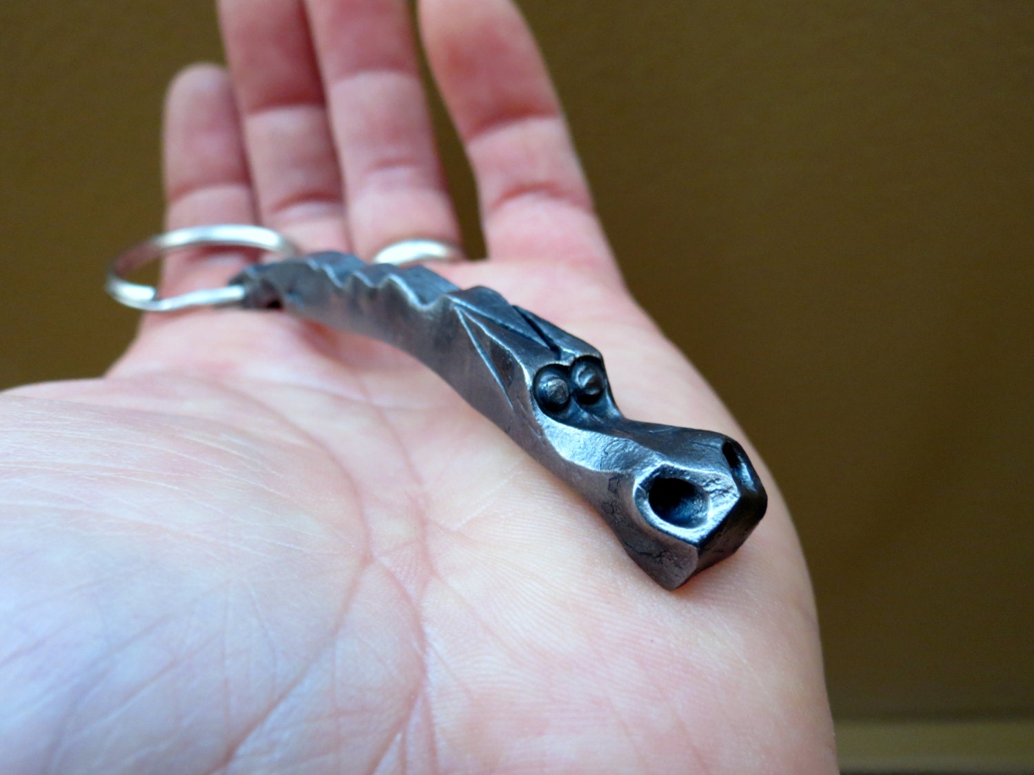 DRAGON KEYCHAIN Hand Forged and signed by BLACKSMITH by NazForge