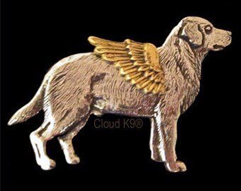 LABRADOR RETRIEVER ANGEL Pin / Silver Finish represents Black Lab ...