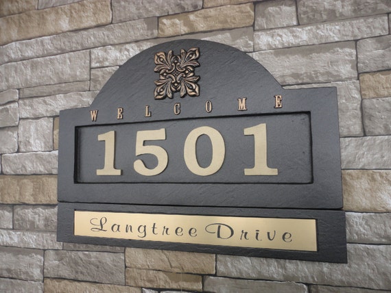 Spanish Style House Number