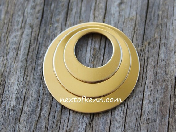 20 g Gold Fill Off Center Washers 3 piece set Jewelry