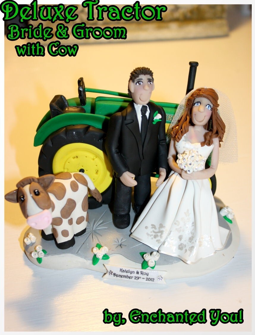 Tractor Wedding Cake Toppers
