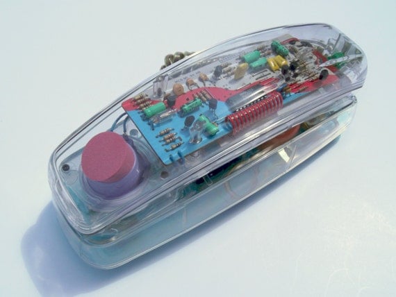 Clear Phone Telephone 1980s Classic Unisonic Light Up 80s