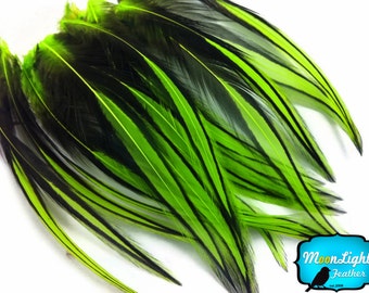 Lime green feathers | Etsy