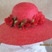 Red Straw Hat Women's Red Derby Hat by IsabellasHatsandBows