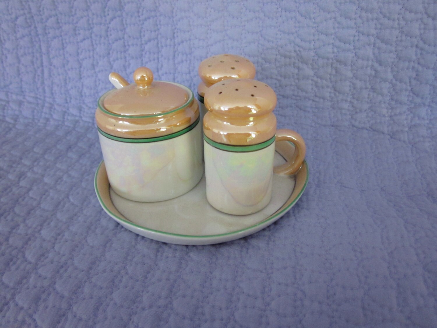 vintage Noritake Japan Lustreware condiment serving set – Haute Juice
