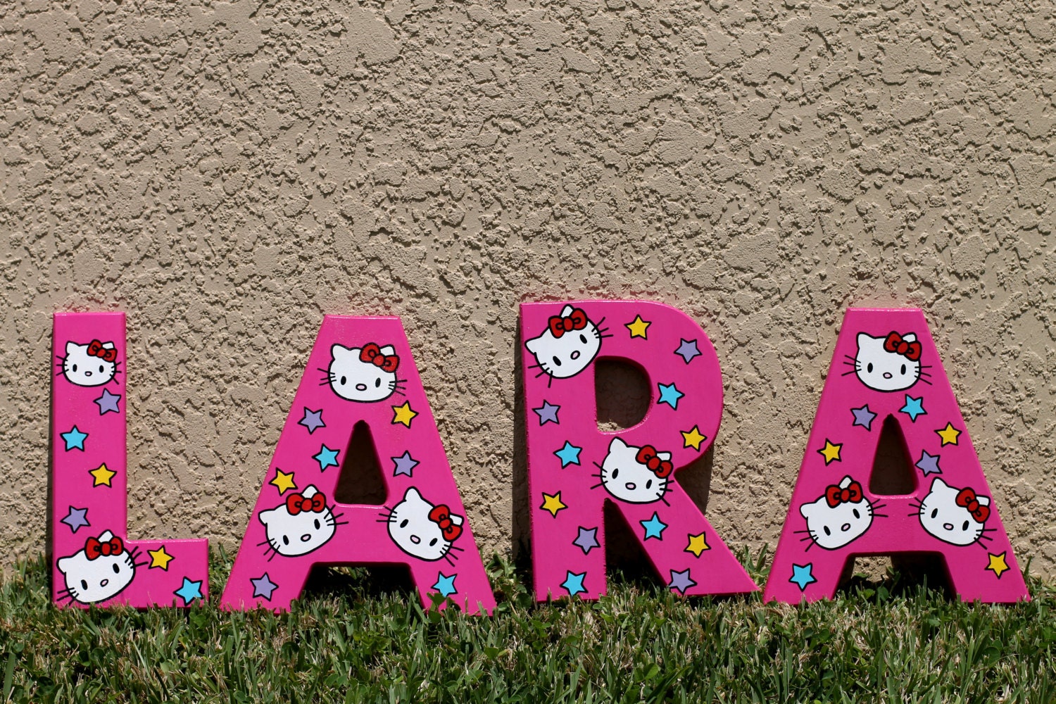 12 inch hot pink Hello Kitty Letters Sample listing by SwedeArt
