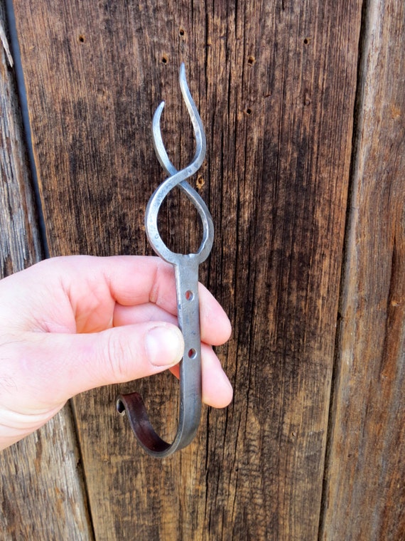 FIRE HOOK Hand Forged and signed by Blacksmith Naz