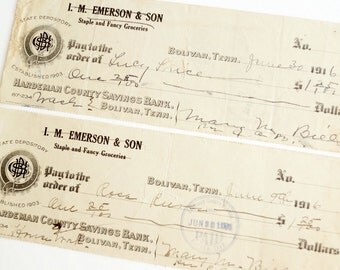 Popular items for bank checks on Etsy