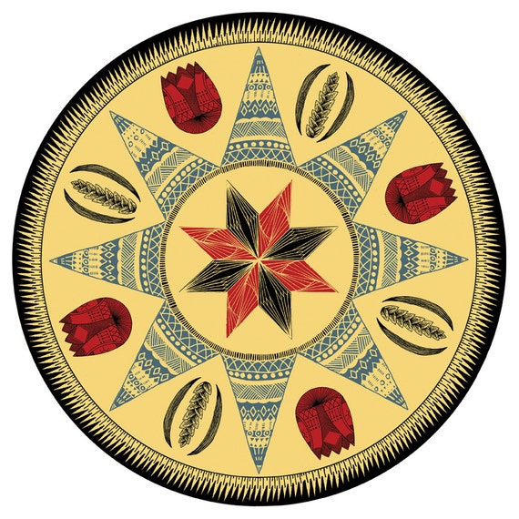 8 Pointed Star Hex Sign Print