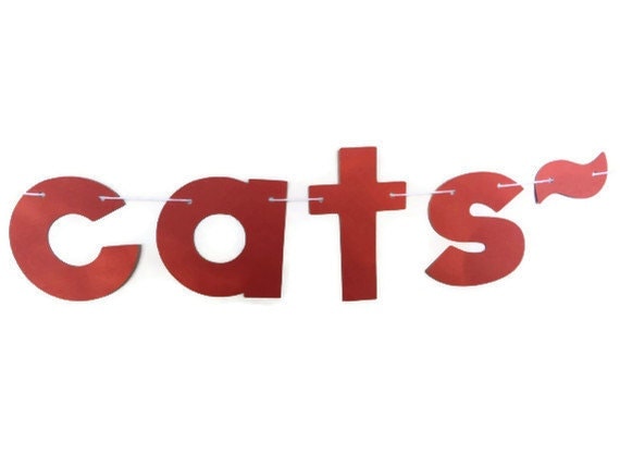 The Cat's Meow Hanging Word Banner Positive Thinking